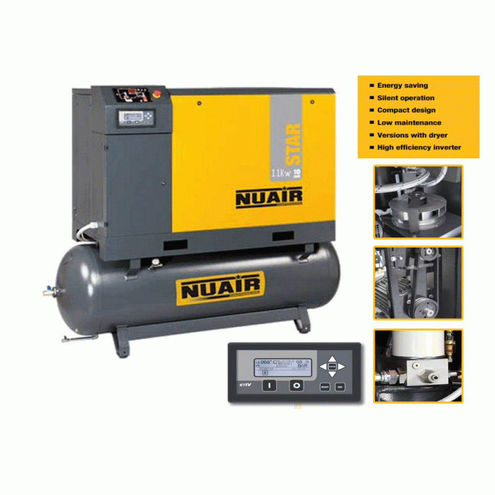 Compresor Cu Surub 11Kw 500L Nuair - Abacomp.ro
