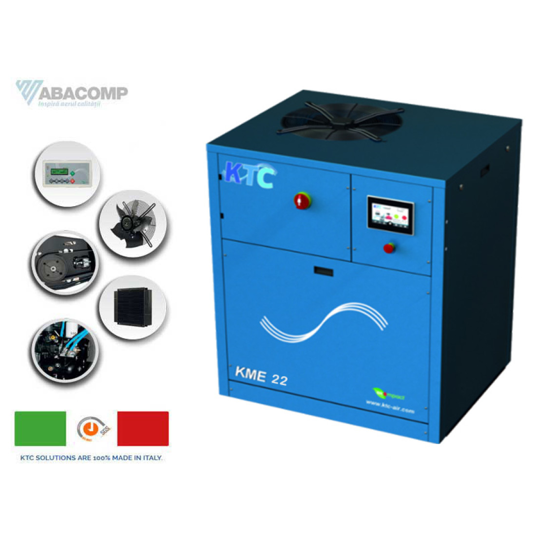 Kme 22 Screw Air Compressor 400V/3/50 10 Bar Ktc- Abacomp